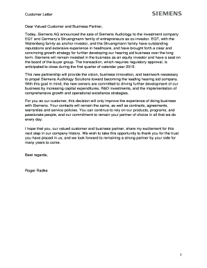 Fillable Online Dear Valued Customer and Business Partner, Fax Email ...