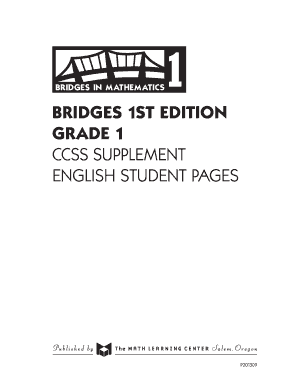 Fillable Online BRIDGES 1ST EDITION GRADE 1 CCSS SUPPLEMENT ENGLISH ...