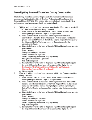 Fillable Online Removal of Existing Streetlight Procedure ...