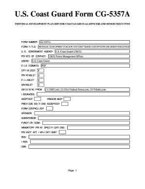 Fillable Online US Coast Guard Form bCGb-b5357Ab - US Federal Forms Fax ...