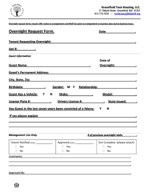 Fillable Online dialself Overnight request forms require 24hr notice to ...