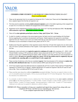 Fillable Online Conservatory Student Request Form 2 Fax Email Print ...