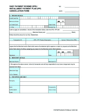 Fillable Online EPS Cancellation Form - iPay88 Fax Email Print - pdfFiller