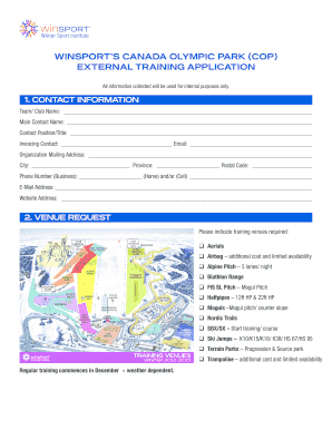 Fillable Online winsport WINSPORTS CANADA OLYMPIC PARK Fax Email Print - pdfFiller
