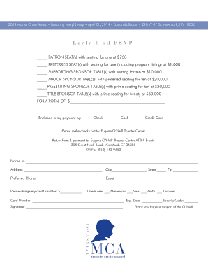 Fillable Online theoneill PATRON SEATs with seating for one at 750 ...