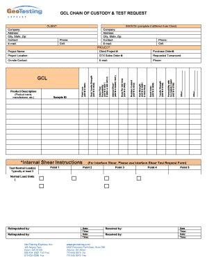 Fillable Online Internal Shear Instructions For Interface Shear Please ...