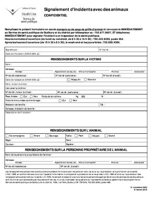 Fillable Online Animal Incident Reporting Form Fax Email Print - pdfFiller
