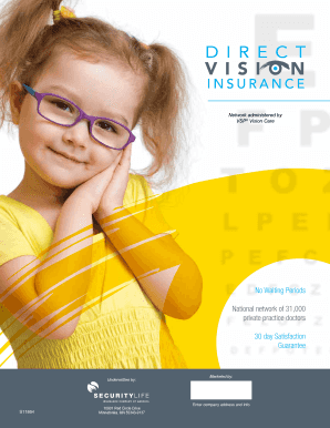Fillable Online Direct Vision Insurance Customizable Brochure - Direct ...