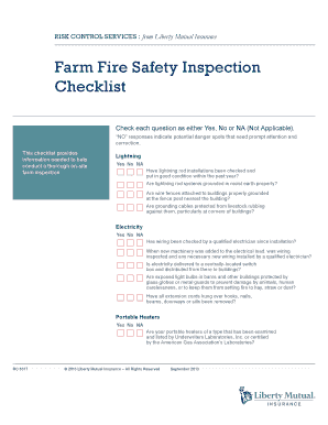 Fillable Online Farm Fire Safety Checklist - Saunders Insurance Agency ...