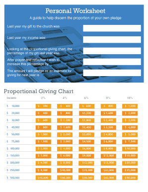 Fillable Online Personal Worksheet Fax Email Print - pdfFiller
