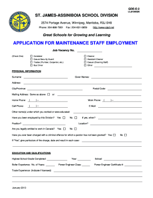 Fillable Online polmanual sjsd GDE-E-2 Application for Maintenance ...