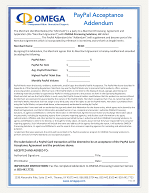 Fillable Online PayPal Acceptance Addendum - omegapcom Fax Email Print ...