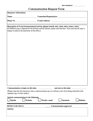 Fillable Online stjames-episcopal Date Submitted Communication Request ...