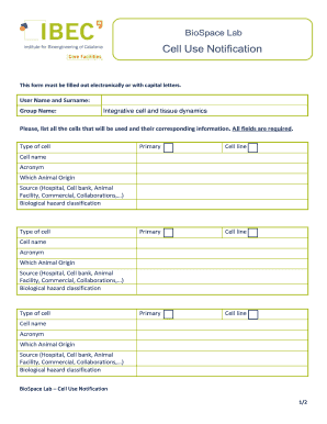 Fillable Online ibecbarcelona Cell list formdocx Fax Email Print ...
