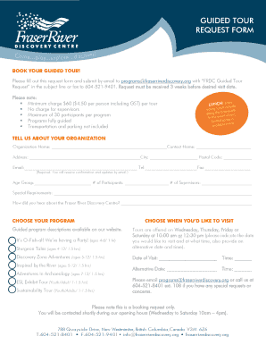 Fillable Online frdc mymti GUIDED TOUR REQUEST FORM - bfrdcbbmymtibbcab ...
