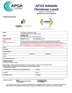 Fillable Online apga org Adelaide Oval, North Adelaide Fax Email Print ...