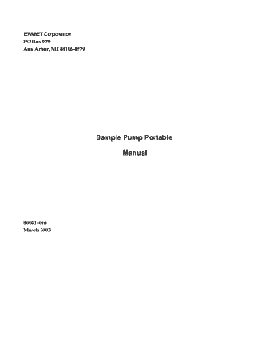 Fillable Online Sample Pump Portable Manual - enmetcom Fax Email Print ...