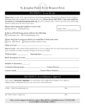 Fillable Online stjosaphatparish St Josaphat Parish Event Request Form ...