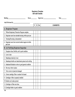 Fillable Online A Respirator Program B Air Purifying Respirator ...