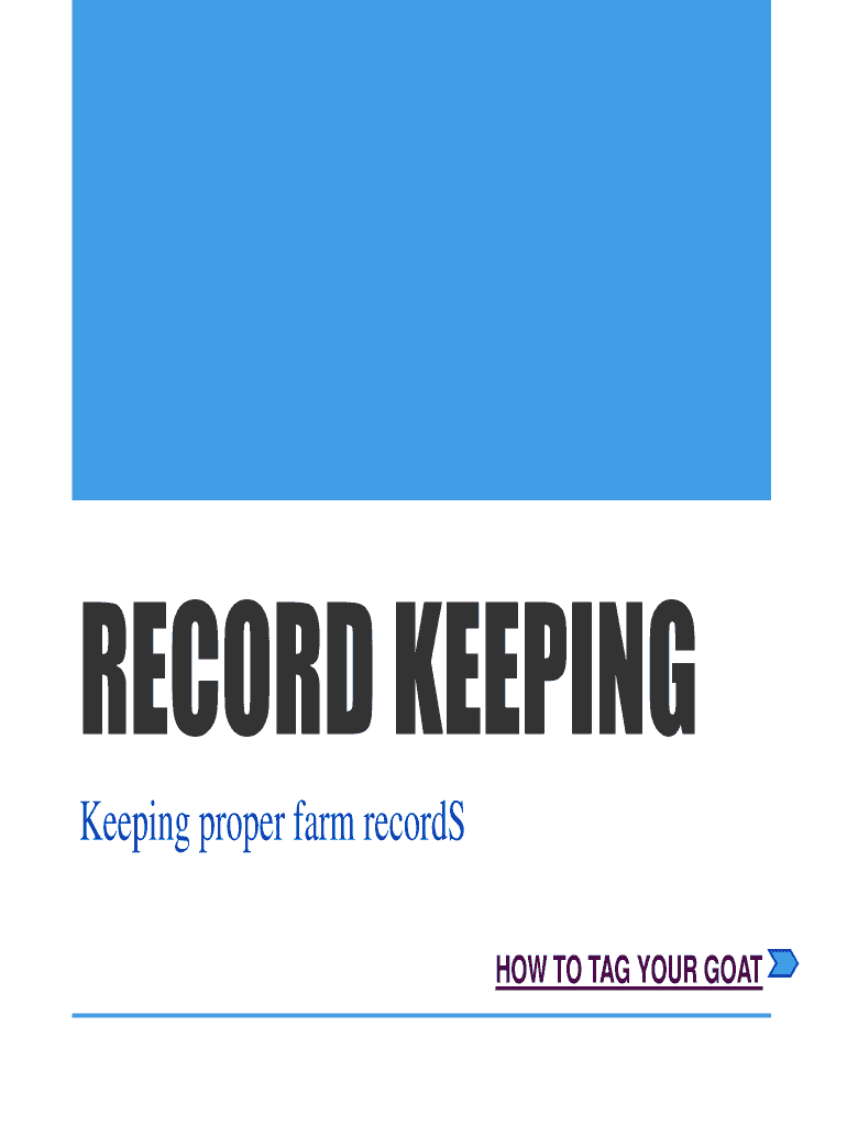 Fillable Online Keeping proper farm recordS Fax Email Print - pdfFiller