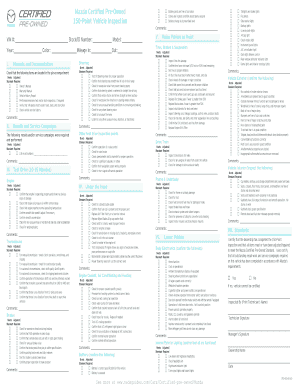 Mazda Certified Pre Owned Checklist - Fill Online, Printable, Fillable ...