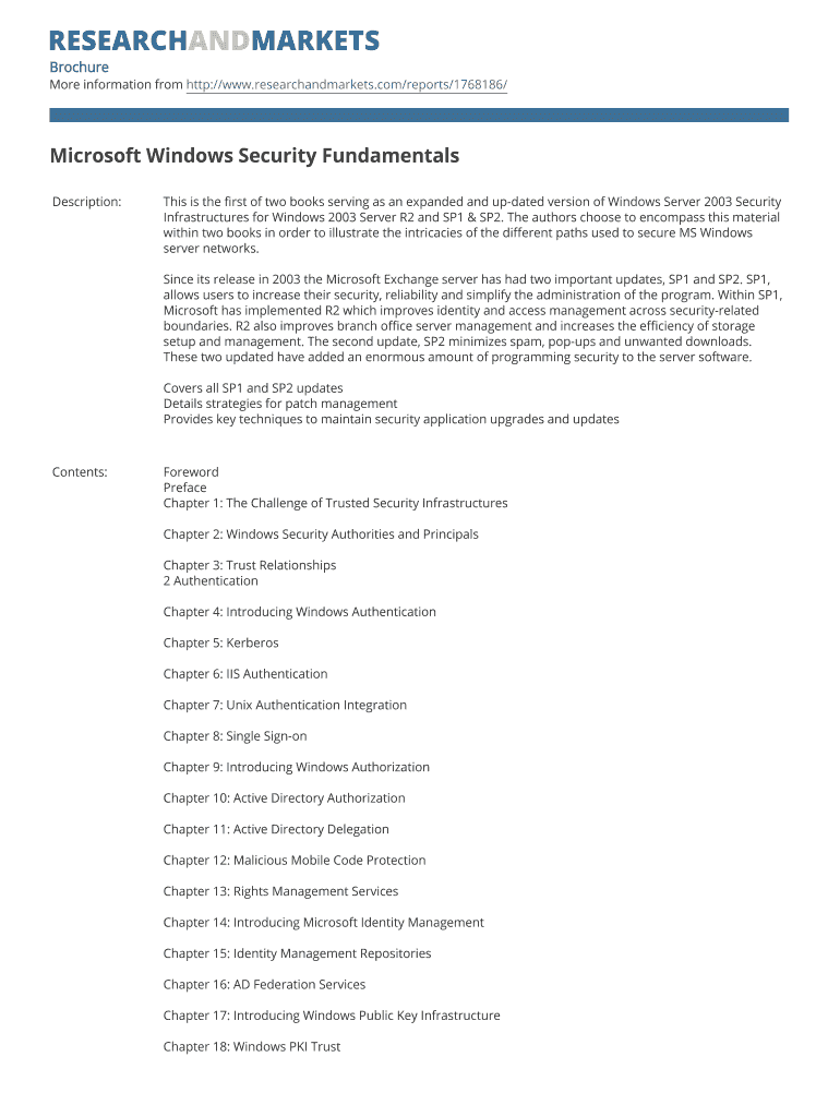 Fillable Online Microsoft Windows Security Fundamentals Fax Email Print - pdfFiller
