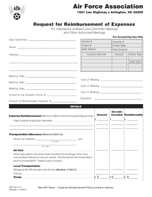 Fillable Online Air Force Association 1501 Lee Highway Fax Email Print ...