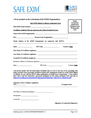 Fillable Online DGFT Certificate - Application Form (New ...