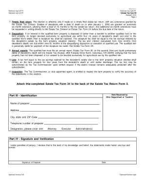 Fillable Online Attach this completed Estate Tax Form 34 to the back of ...
