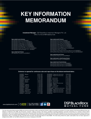 Fillable Online KEY INFORMATION MEMORANDUM - Destimoney Fax Email Print ...