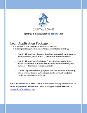Fillable Online Loan Application Package - PRWeb Fax Email Print ...