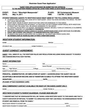 Fillable Online *GUEST PASS APPLICATION MUST BE SUBMITTED FOR APPROVAL ...