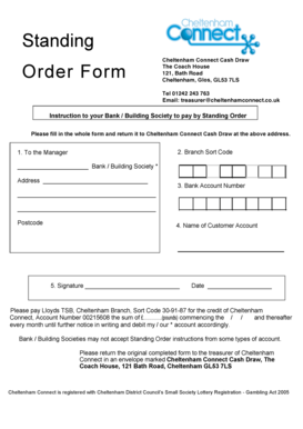 Fillable Online Standing Order Form - Ning Fax Email Print - pdfFiller