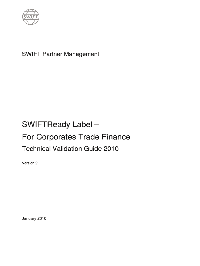Fillable Online SWIFTReady Label – For Corporates Trade Finance ...