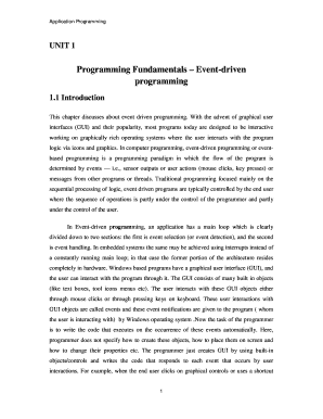 Fillable Online Programming Fundamentals Event-driven programming Fax Email Print - pdfFiller