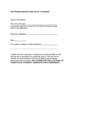 Fillable Online Camp Doctor's Note.PDF Fax Email Print - pdfFiller