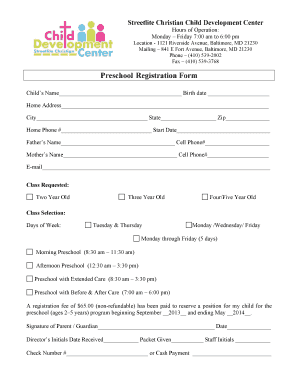 Fillable Online Printable Registration & Rates Form Fax Email Print ...