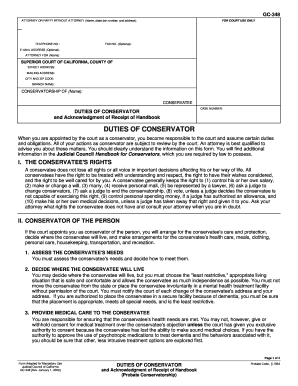 Fillable Online Probate Conservatorship - Legal Forms - Laws Fax Email ...