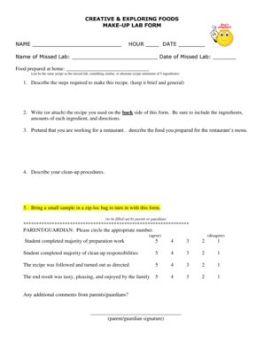 Fillable Online MAKE-UP LAB FORM Fax Email Print - pdfFiller