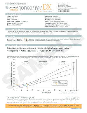 Fillable Online Sample Patient Report Form Fax Email Print - pdfFiller
