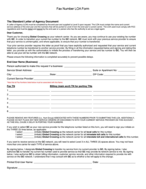 Fillable Online Fax LOA Form Fax Email Print - pdfFiller