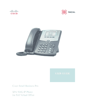Fillable Online USER GUIDE. Cisco Small Business Pro. SPA 504G IP Phone ...