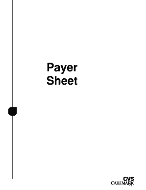 Fillable Online AdvancePCS VERSION 5 PAYER SHEET - Caremark Fax Email ...