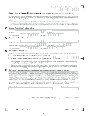 Fillable Online Premiere Select IRA Transfer Request Form for ...