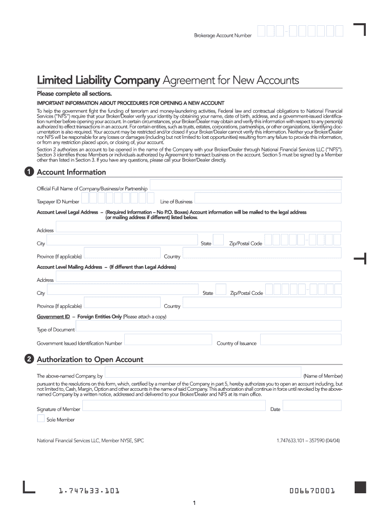 Fillable Online Limited Liability Company Agreement Fax Email Print ...