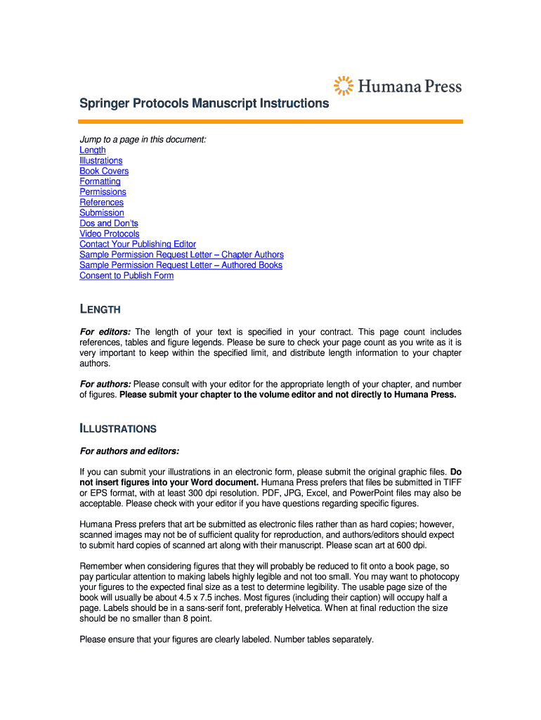 Fillable Online Springer Protocols Manuscript Instructions Fax Email Print - pdfFiller