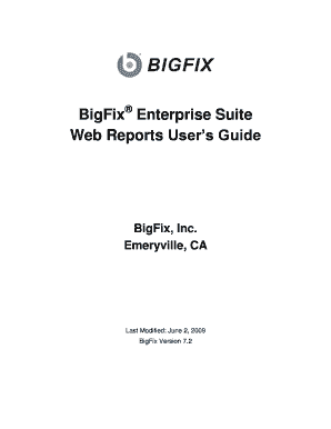 Fillable Online BES Web Reports User39s Guide - Support - BigFix Fax ...