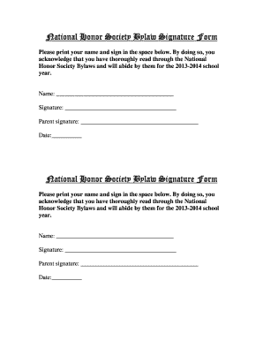 Fillable Online National Honor Society Application Form - Dallastown Area High... Fax Email ...