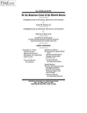 Fillable Online Joint Appendix - FindLaw Supreme Court Center Fax Email ...