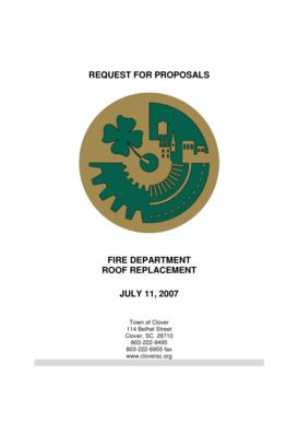Fillable Online Request for proposals fire department roof replacement ...
